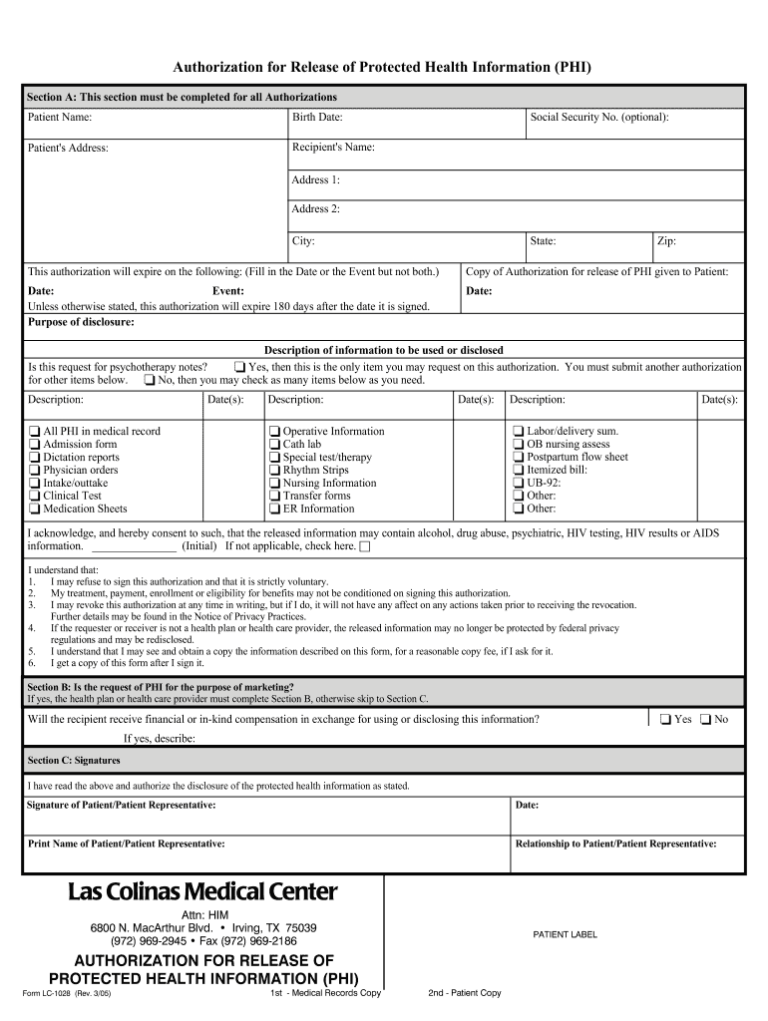 Los Colinas Medical Center Authorization Form Fill Out And Sign ... Los Colinas Medical Center Authorization Form Fill Out And Sign ...